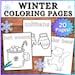 20 Winter Coloring Pages Sheets Preschool Craft Kindergarten December ...