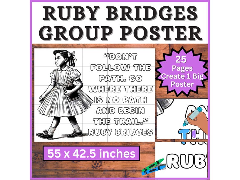 Ruby Bridges Quote Collaborative Poster, Black History Month, Women's ...