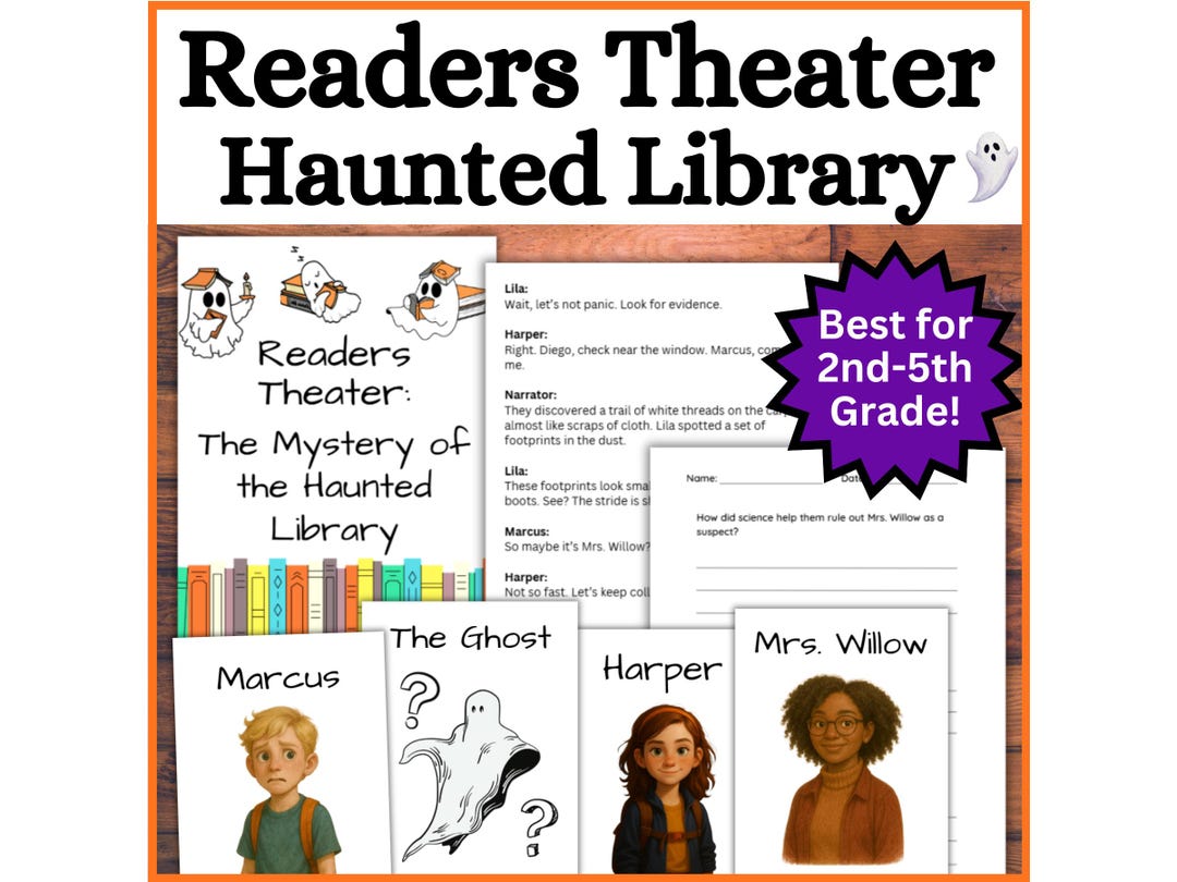 Haunted Library Readers Theater Script, Halloween Dramatic Play Center ...