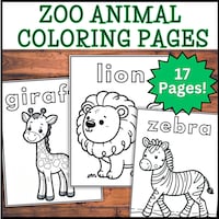 Safari Animal Coloring Pages: 30+ Jungle & Zoo Designs (printable) - Etsy