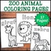 17 Zoo Animal Coloring Pages With Animal Names Zoo Coloring Sheets ...