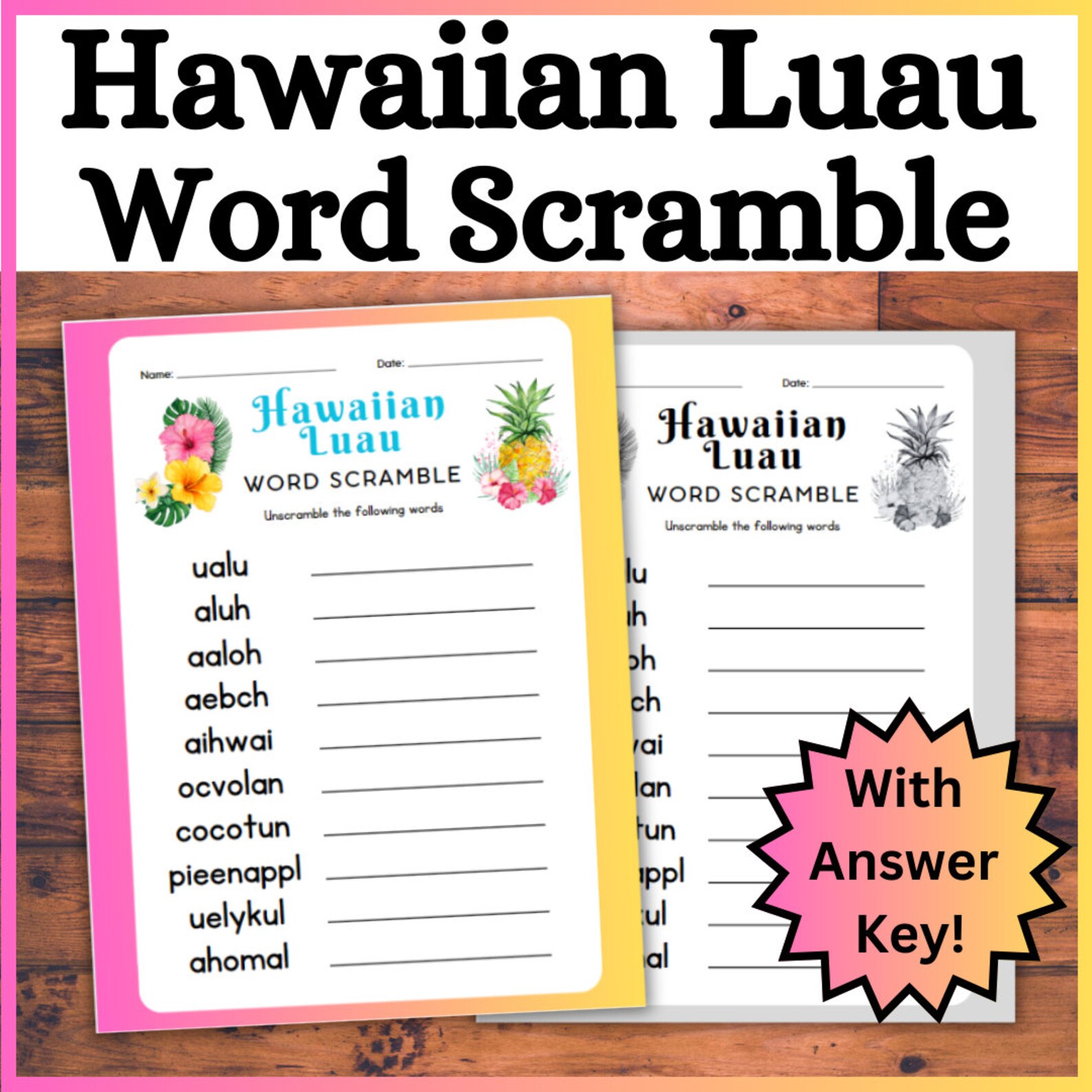 Hawaiian Luau Activities, Hawaii Summer Party, Luau Coloring Pages ...