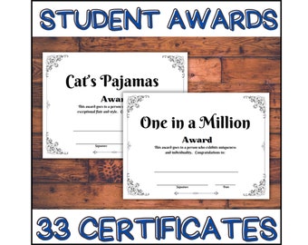 64 End of Year Student Award Certificates! End of the Year Awards ...