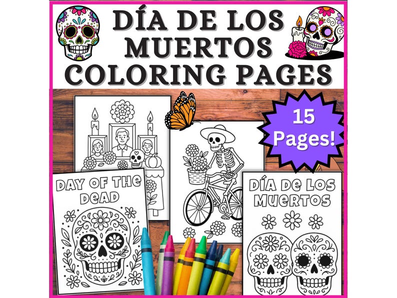 Day of the Dead Coloring Pages! Día De Los Muertos Coloring Sheets ...