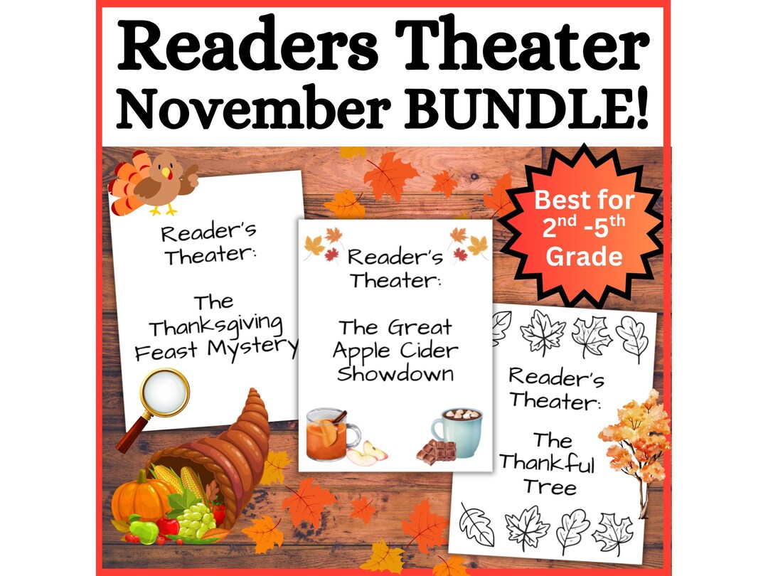 Fall Readers Theater Script Bundle! November Mystery, Thankful Tree ...