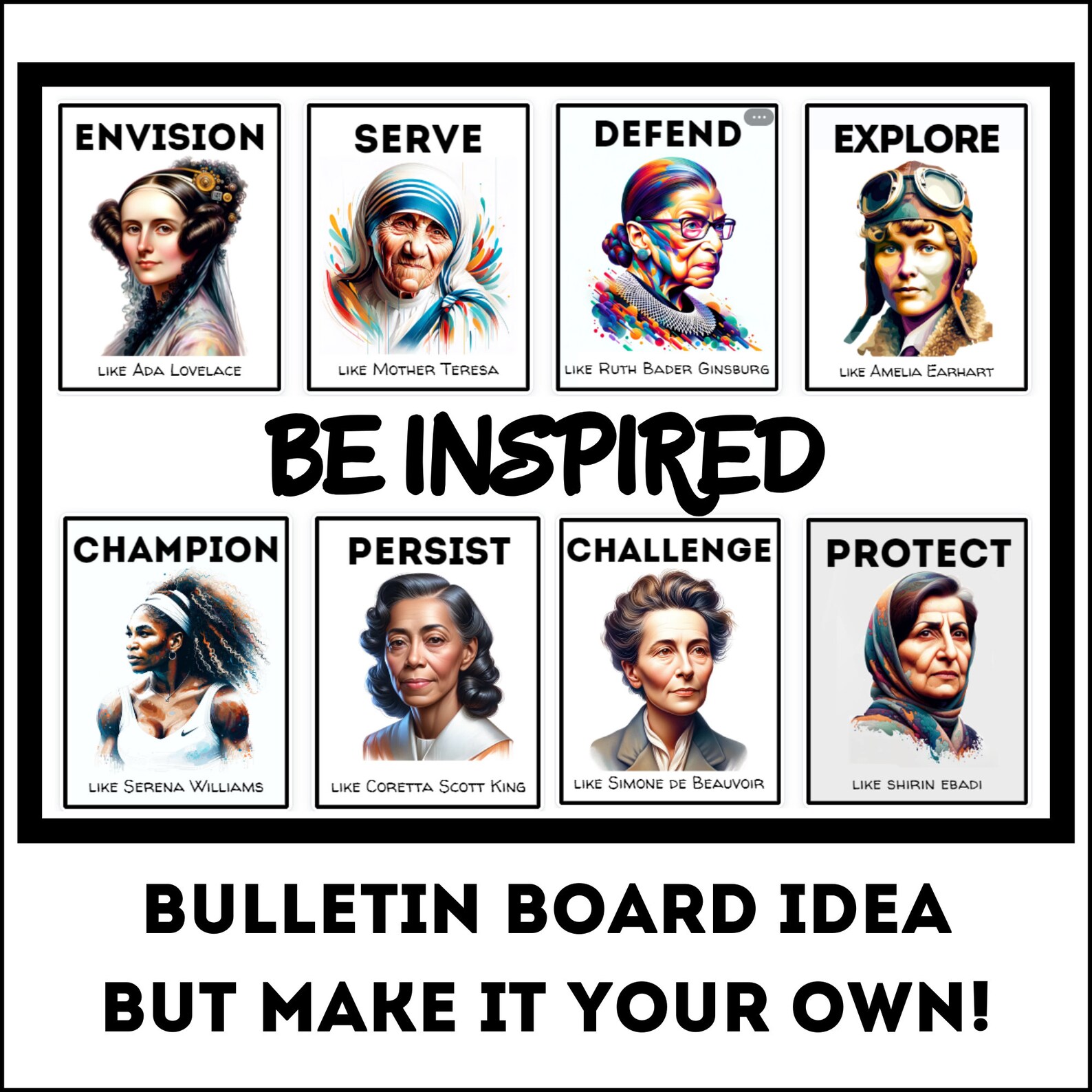 16 Women's History Month Posters Bulletin Board or Classroom Posters ...