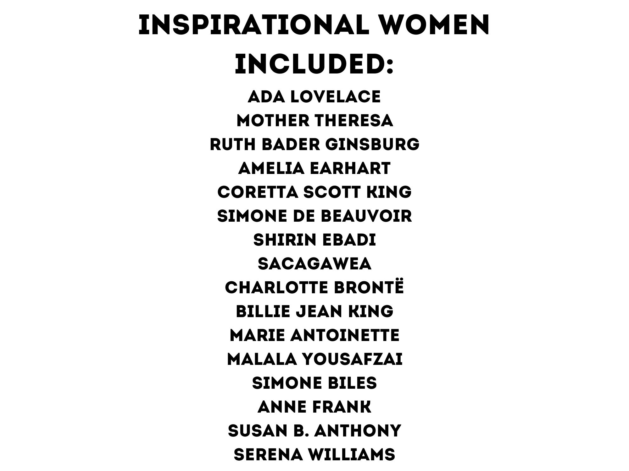 16 Womens History Month Inspirational Posters for Bulletin Board or ...