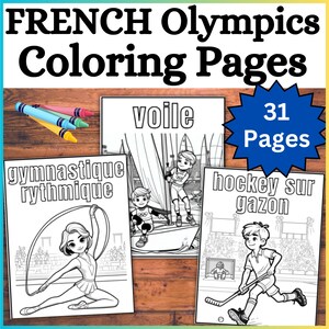 31 FRENCH Olympics Coloring Pages Sheets Jeux Olympiques Summer 2024 ...