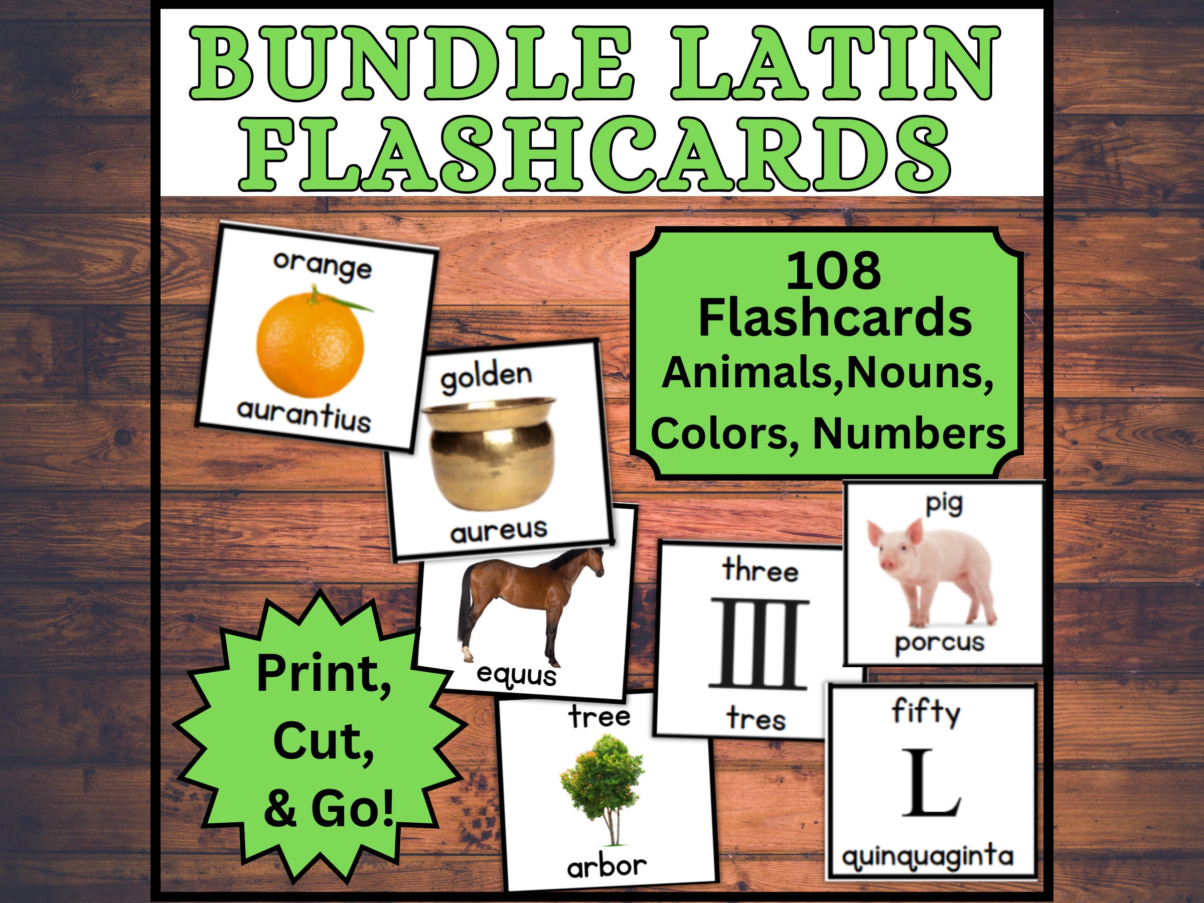 108 Latin Language Flashcards- Latin Numbers, Roman Numerals, Latin ...