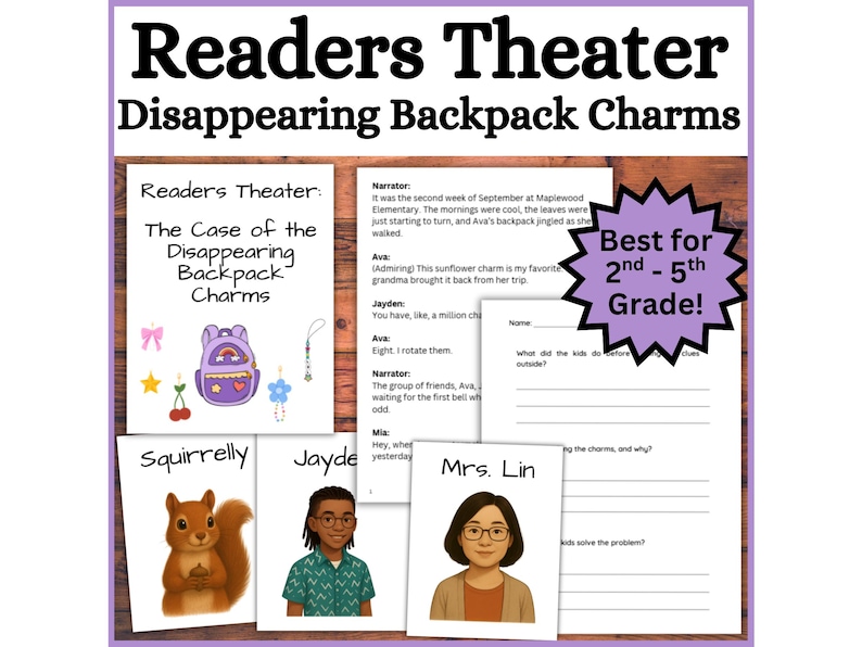 Printable Readers Theater Script Mystery, 2nd 3rd 4th 5th Grade ...