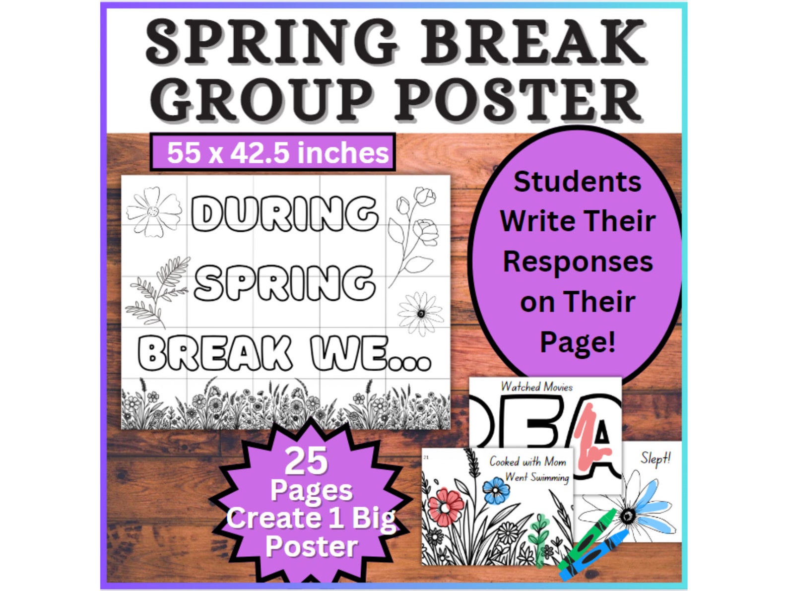 After Spring Break Collaborative Poster, Spring Break Writing Prompt ...