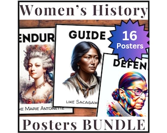 16 Women's History Month Posters Bulletin Board or Classroom Posters ...