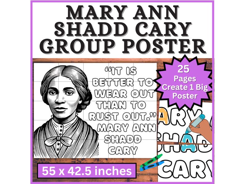 Mary Ann Shadd Cary Collaborative Poster Canadian Black History Month ...
