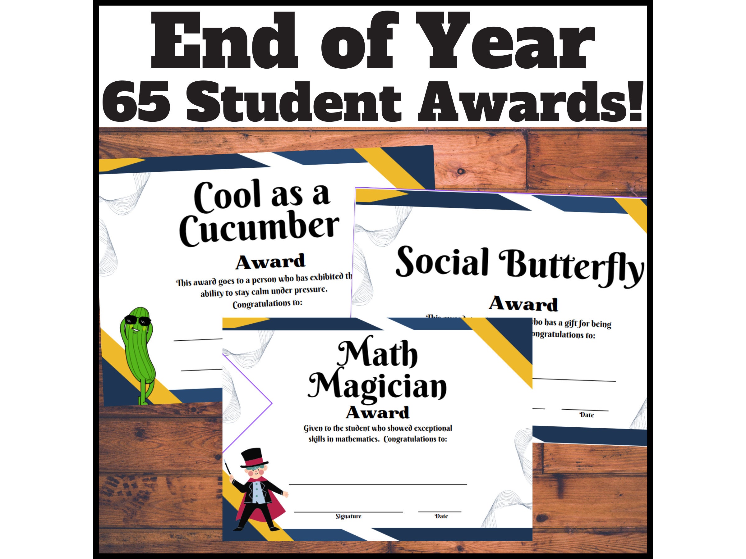64 End of Year Student Award Certificates! End of the Year Awards ...
