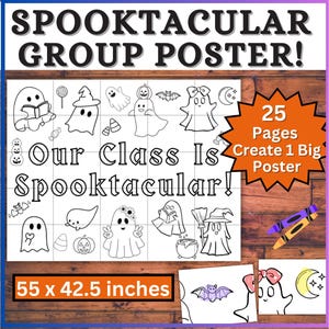 Our Class is Spooktacular! 25 Coloring Pages Halloween Collaborative ...