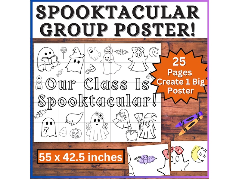 Our Class is Spooktacular! 25 Coloring Pages Halloween Collaborative ...