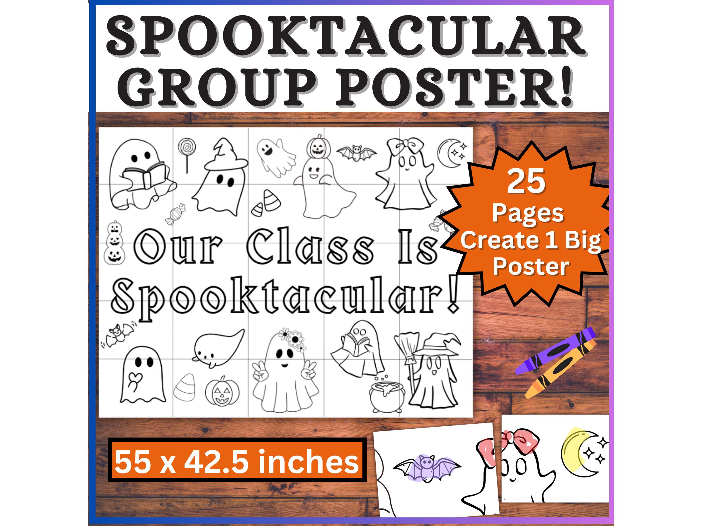 Our Class is Spooktacular! 25 Coloring Pages Halloween Collaborative ...