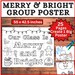 Printable Christmas Collaborative Poster Merry and Bright Bulletin ...