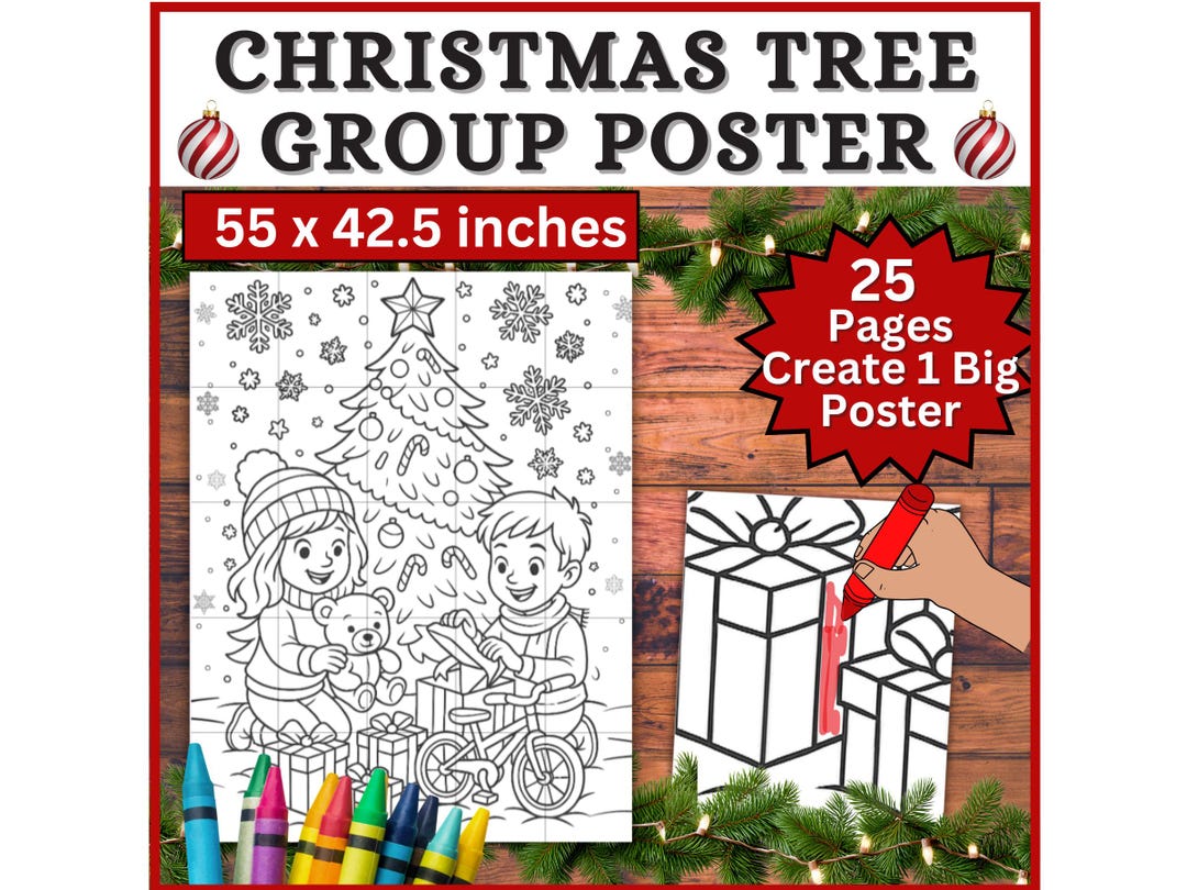 Christmas Tree Collaborative Poster, December Bulletin Board Winter ...
