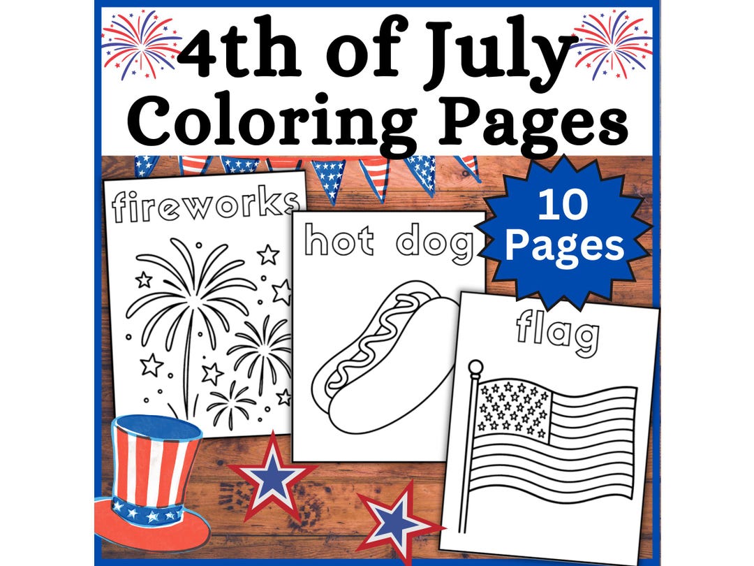 4th of July Coloring Pages, Summer Fourth of July Coloring Sheets ...
