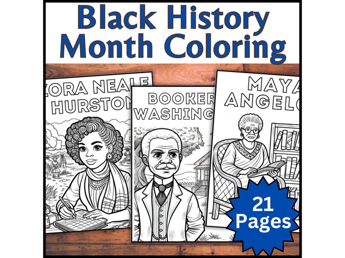 20 Black History Month Coloring Pages Sheets February Morning Work ...