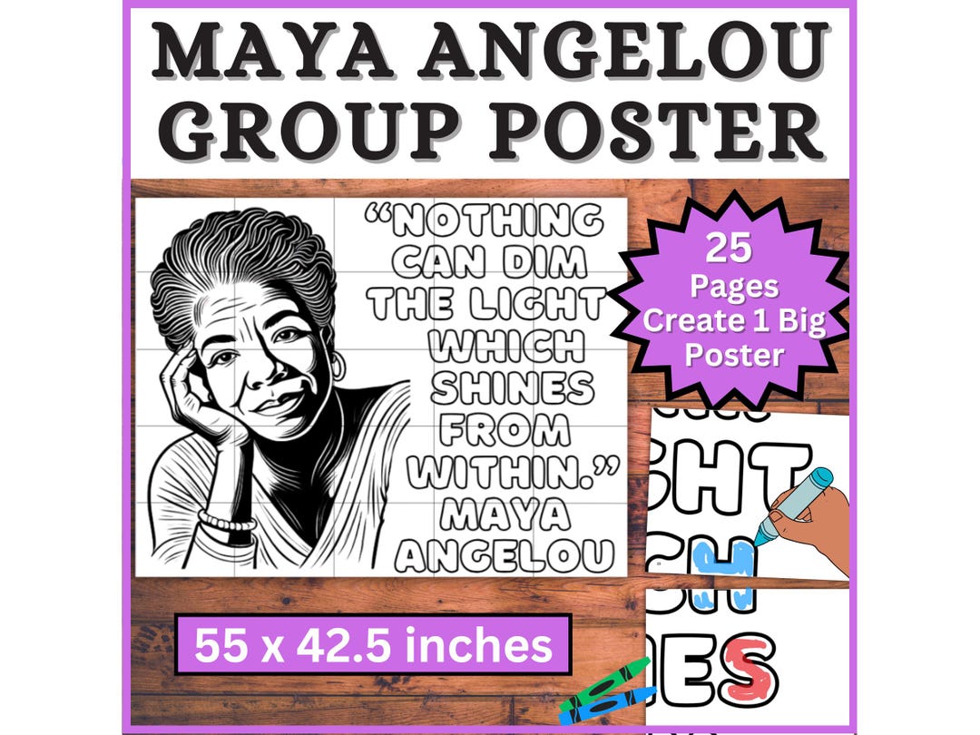 Maya Angelou Quote Collaborative Poster, Black History Month, Women's ...