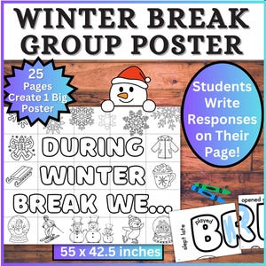 After Winter Break Collaborative Poster, Christmas Break Writing Prompt ...