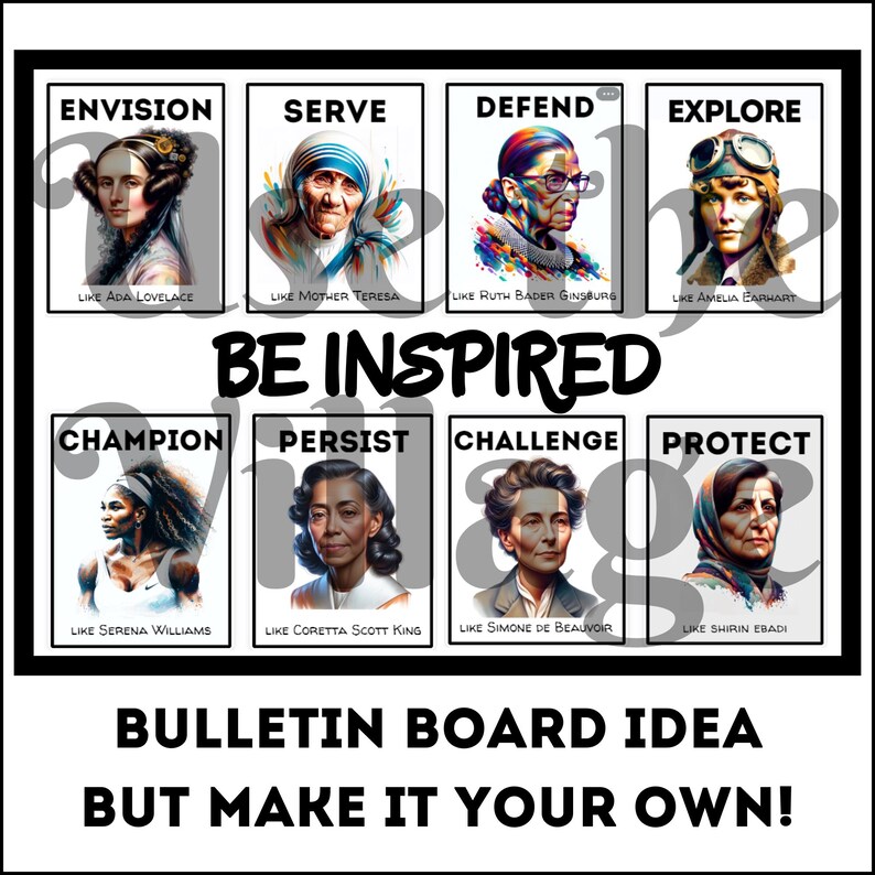 16 Womens History Month Inspirational Posters for Bulletin Board ...