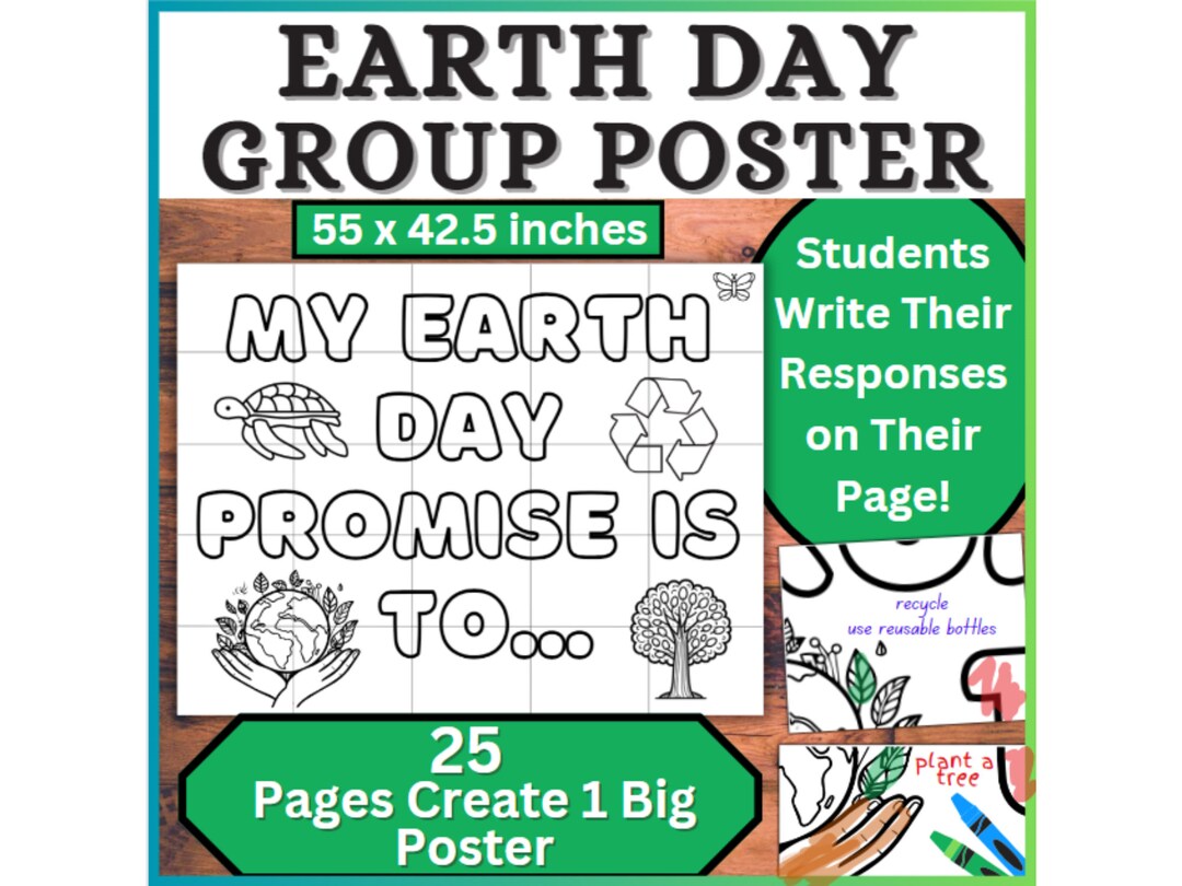 Earth Day Collaborative Poster, Earth Day Door Decor, Earth Day ...