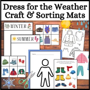 Four Seasons Clothes Sorting Mats and Dress for the Weather Craft! Sort ...