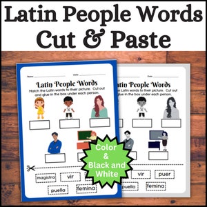 Latin Language Worksheet Bundle - Latin Vocabulary Practice, Latin ...
