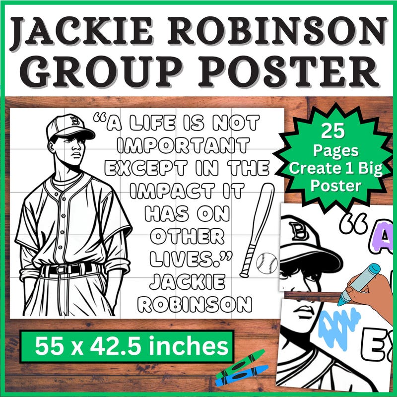 Jackie Robinson Poster - Etsy