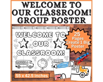 Welcome Back to School Collaborative Poster for Bulletin Board or Wall ...