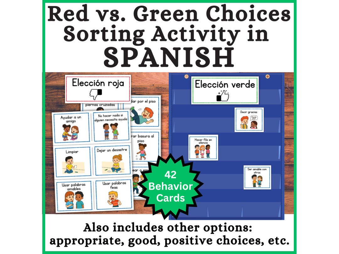 SPANISH Classroom Expectation Cards Sorting Activity, Class Rules ...