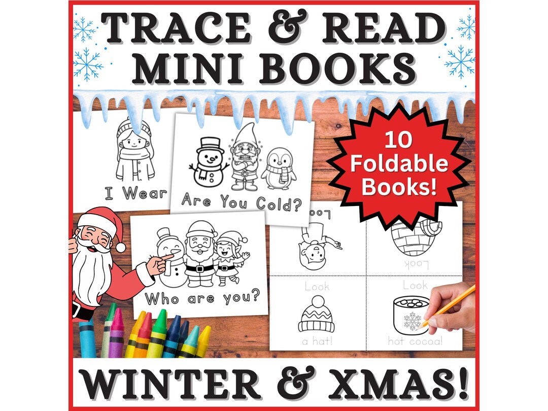 10 Winter & Christmas Mini Books! Printable Decodable Readers, December ...