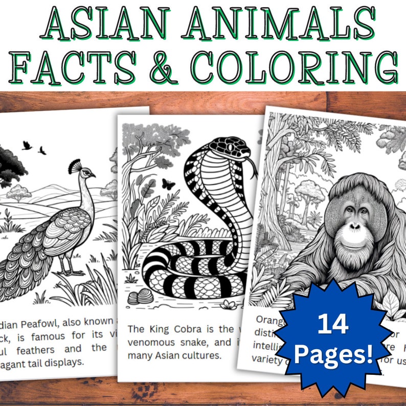 75 Animals Around the World Coloring Pages & Fun Facts, Realistic ...