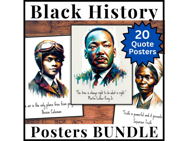 20 Black History Month Posters Inspirational Quotes February Bulletin ...