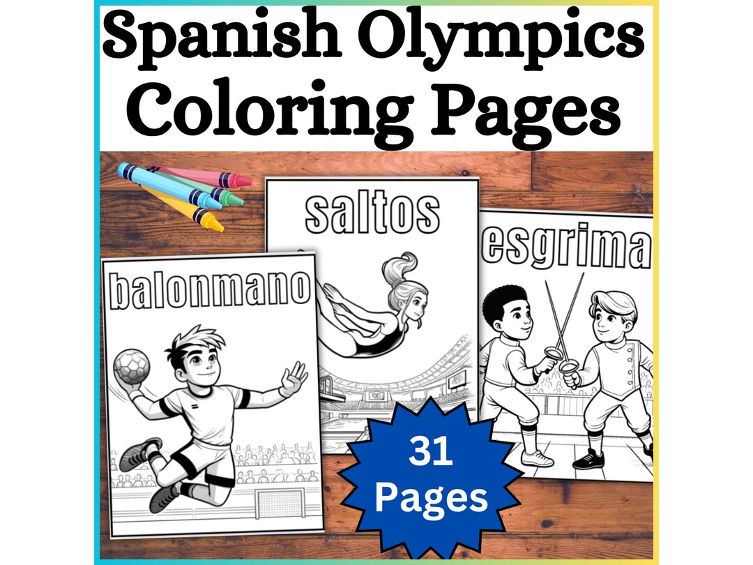 31 SPANISH Olympics Coloring Pages Sheets Páginas Para Colorear De Los ...