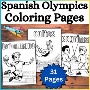 31 SPANISH Olympics Coloring Pages Sheets Páginas Para Colorear De Los ...