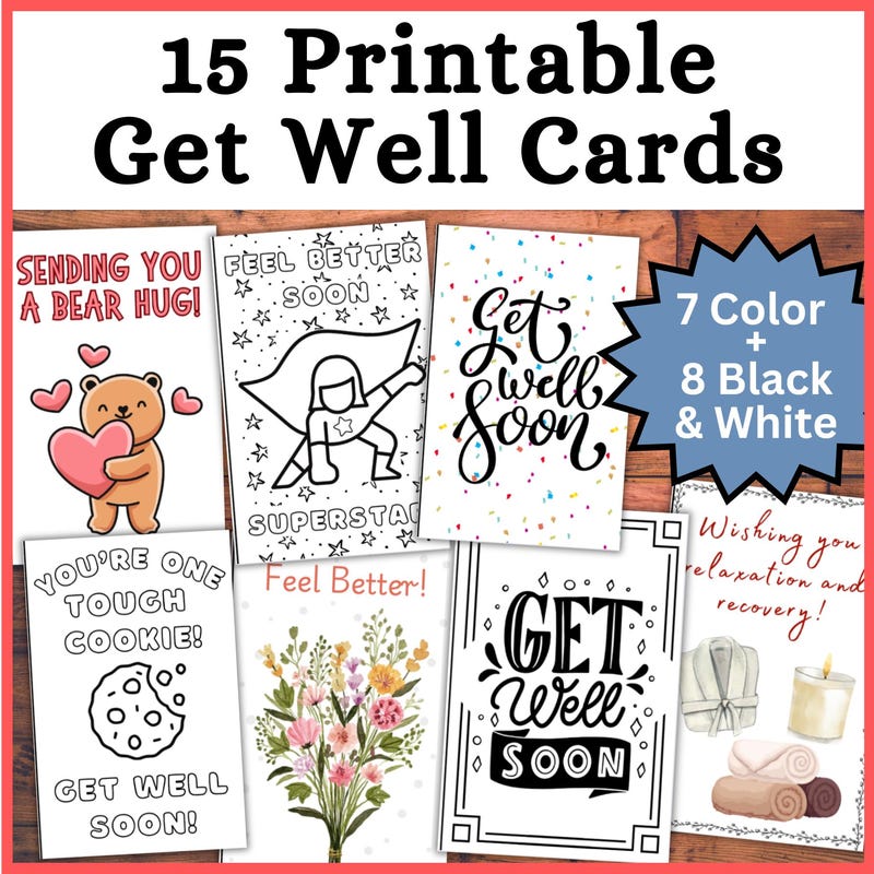 Kids Get Well Card - Etsy