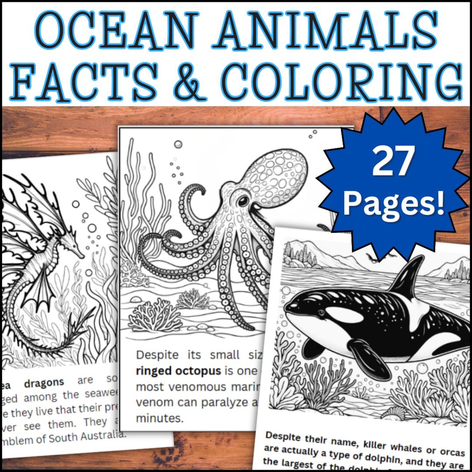 Over 135 Pages! Animal Fun Facts and Coloring Pages Life Science ...