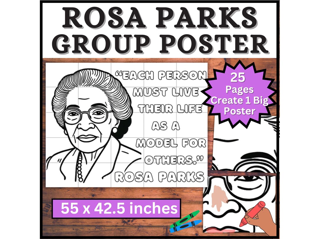 Rosa Parks Quote Collaborative Poster, Black History Month, Women's ...