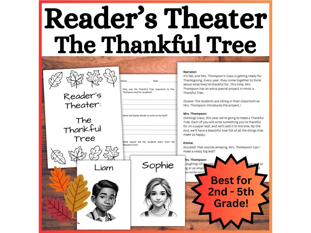 Thanksgiving Reader's Theater Script -thankful Tree November Dramatic ...