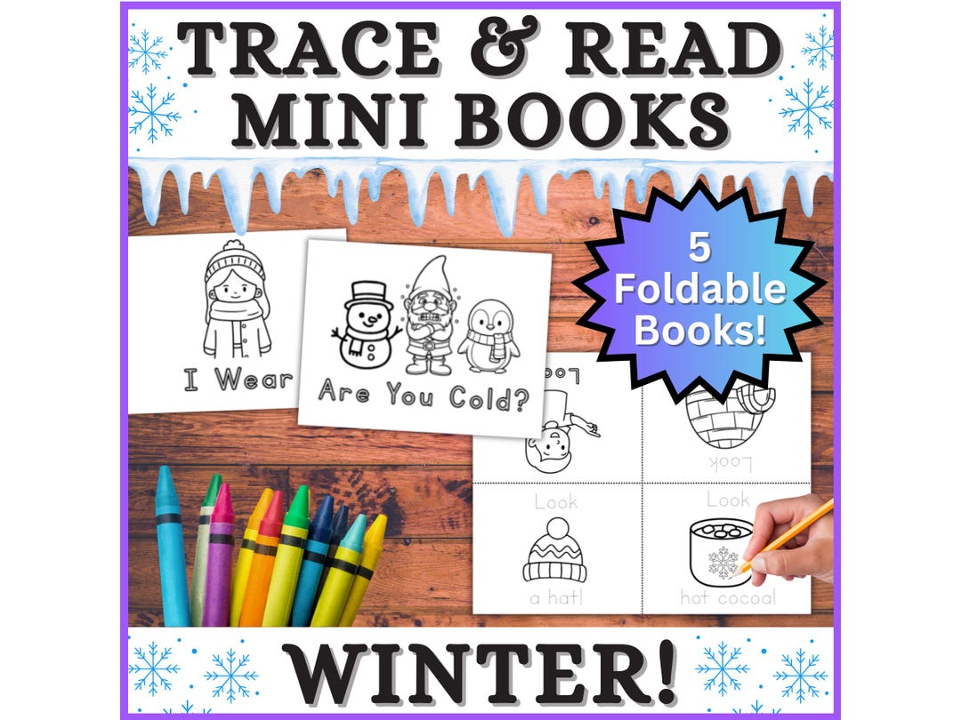 5 Winter Mini Books! Printable Decodable Readers, December January ...