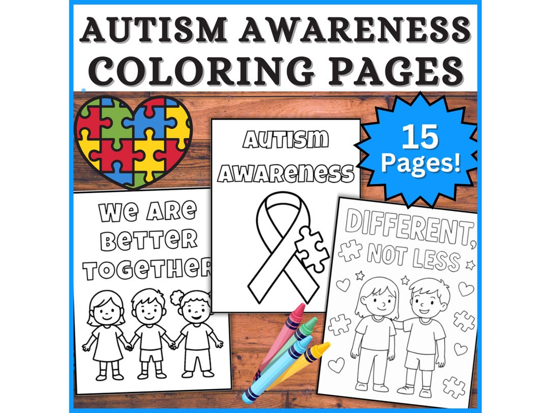 World Autism Awareness Day Coloring Pages! April Autistic Acceptance ...