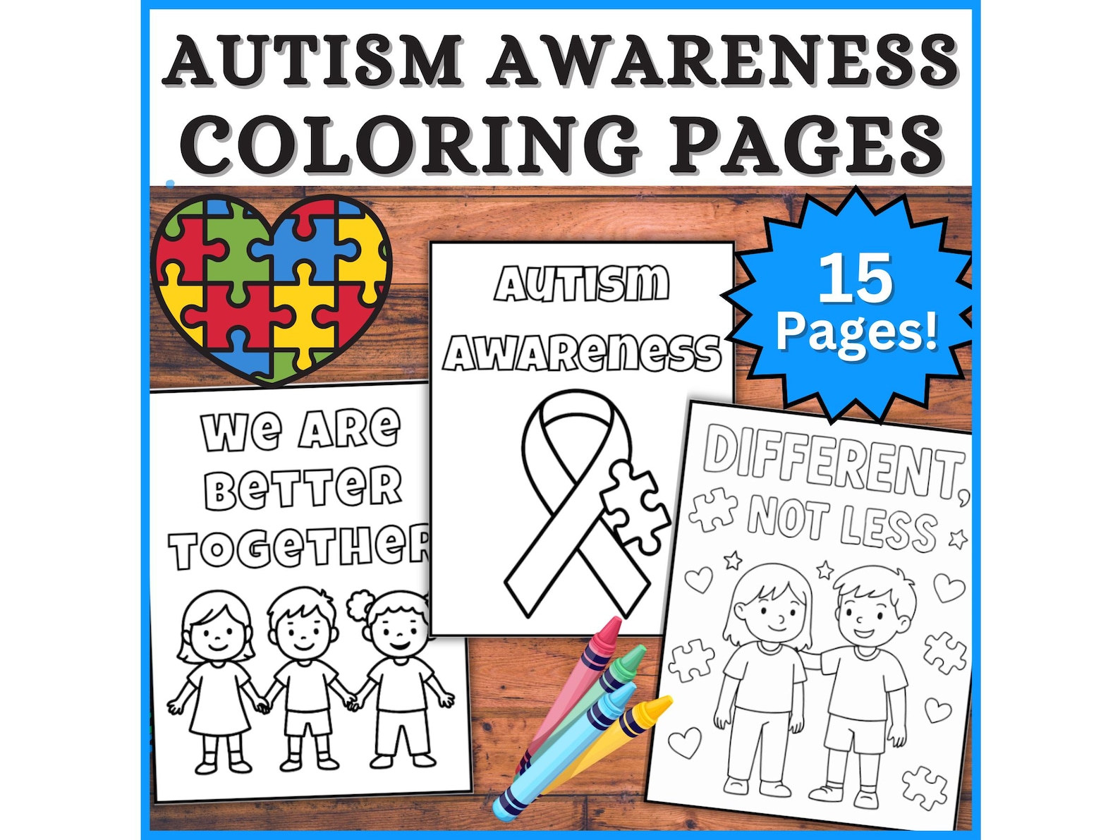 World Autism Awareness Day Coloring Pages! April Autistic Acceptance ...