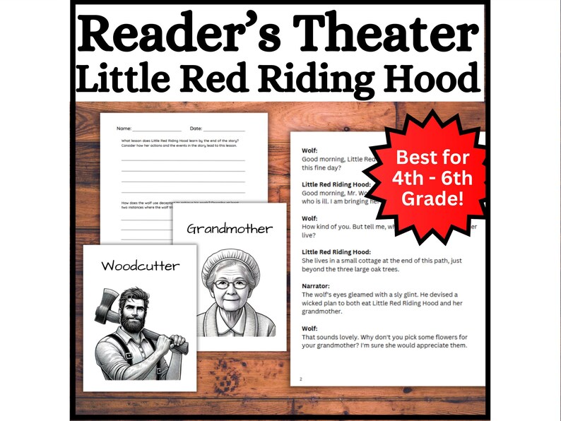 Reader's Theater: Little Red Riding Hood- Dramatic Play Center Grades 4 ...