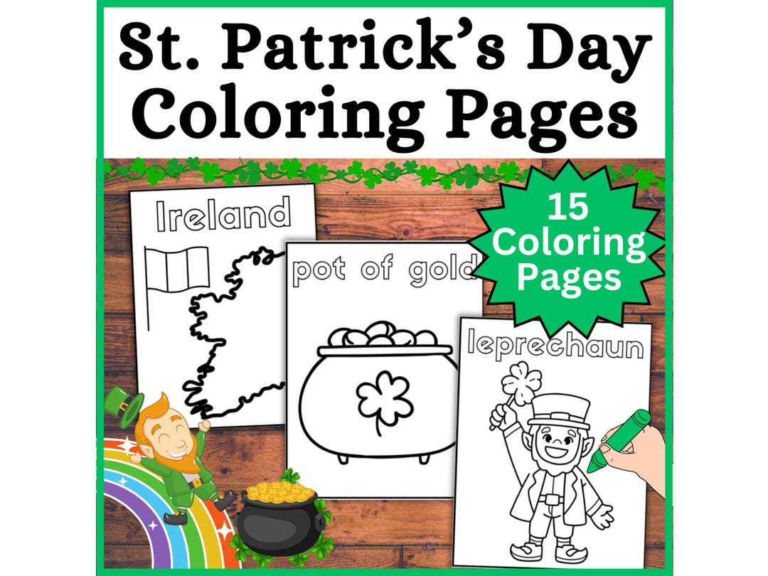 15 St. Patrick's Day Vocabulary Words Coloring Pages! St. Patty's Day ...