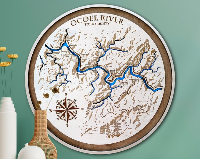 Rivers of America Map Poster Print: Screenprint River Map of - Etsy