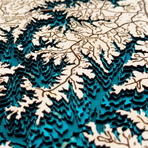 3D Lake Norman Map Wood - Etsy